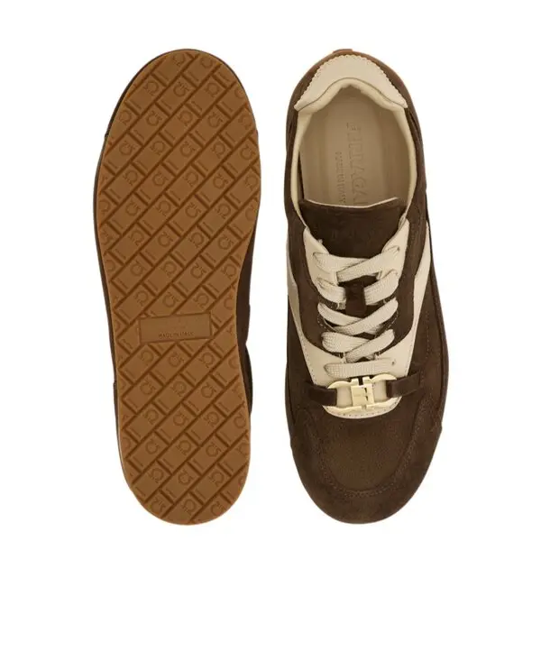 FERRAGAMO Gancini Ornament Sneaker - Ebony