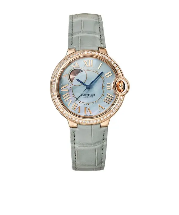 Cartier Ballon Bleu De Automatic 18-karat Rose Gold Diamond Watch - Gray