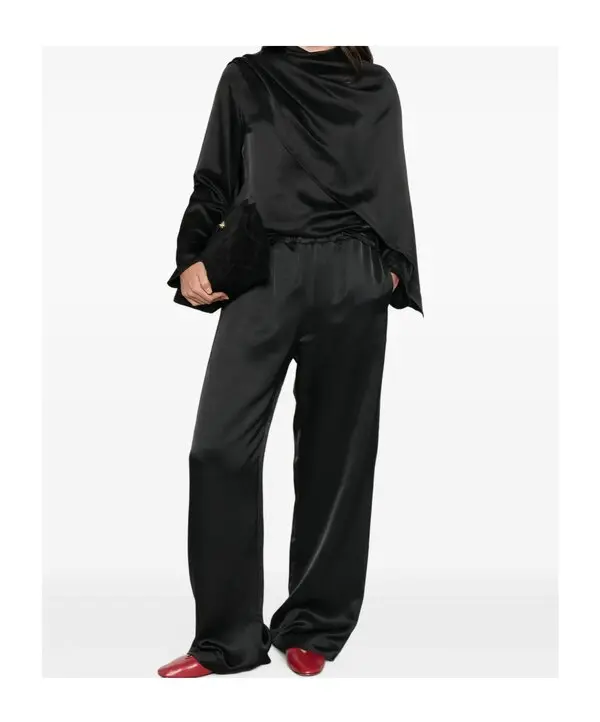 RÓHE Elastic-waist Casual Trousers - Black
