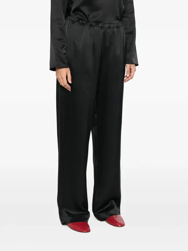 RÓHE Elastic-waist Casual Trousers - Black