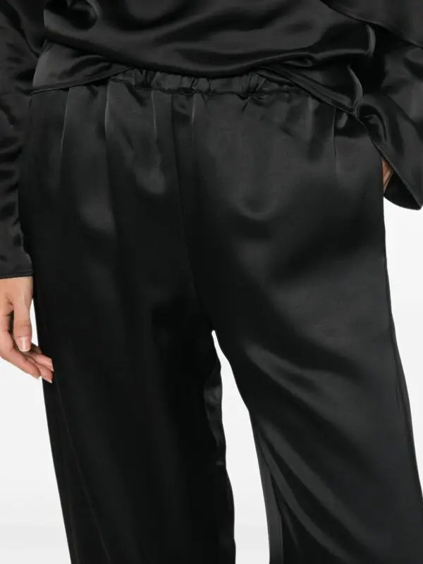 RÓHE Elastic-waist Casual Trousers - Black