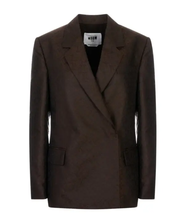 MSGM Notched-lapel Double-breasted Blazer