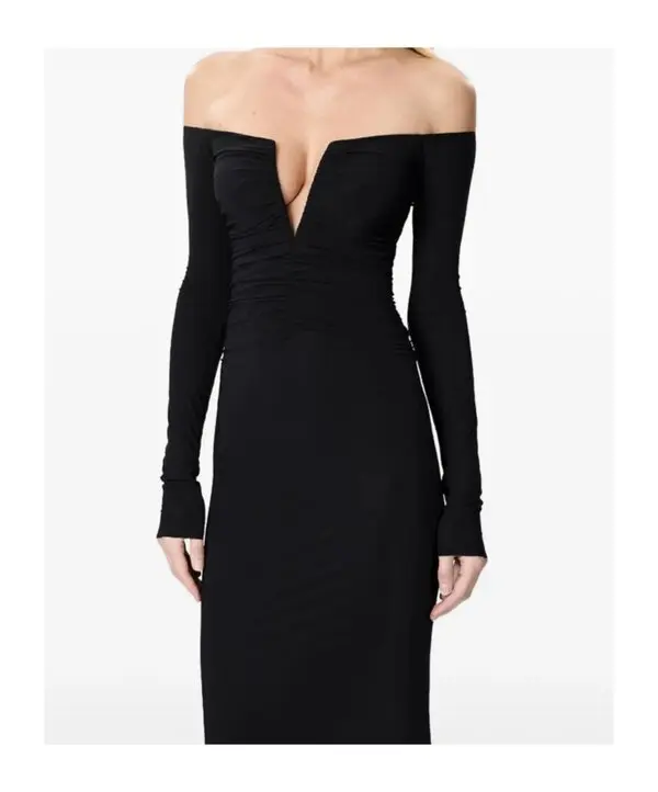 AMAZUIN Offtheshoulder Ruched Midi Dress