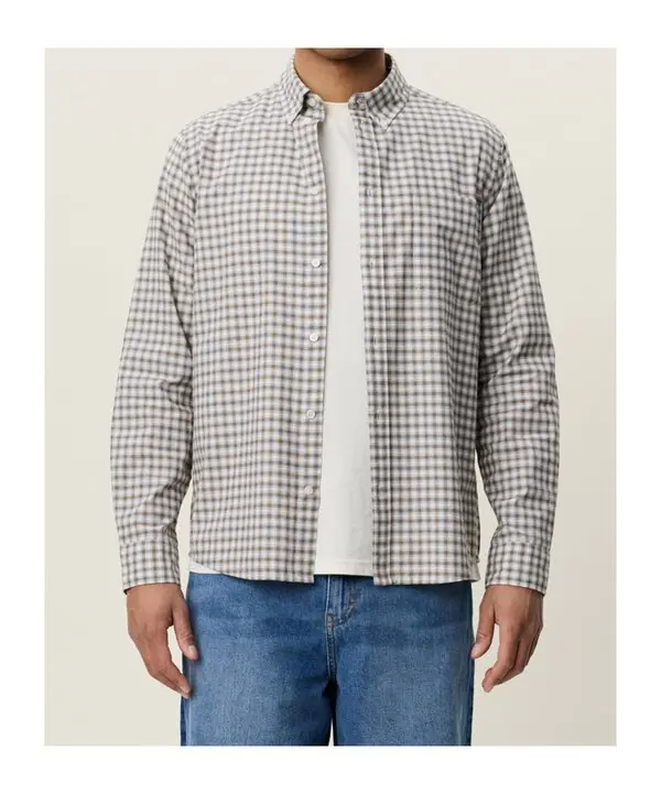 LES DEUX Check-pattern Button-down Shirt