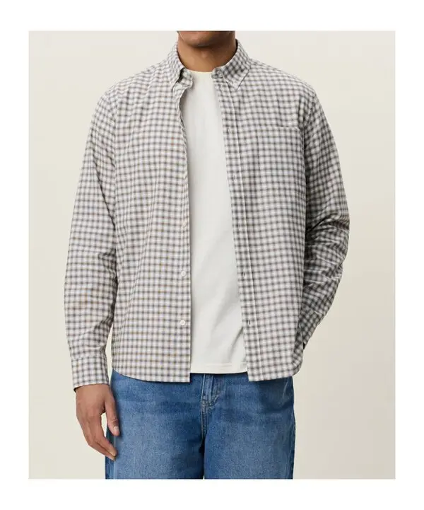 LES DEUX Check-pattern Button-down Shirt