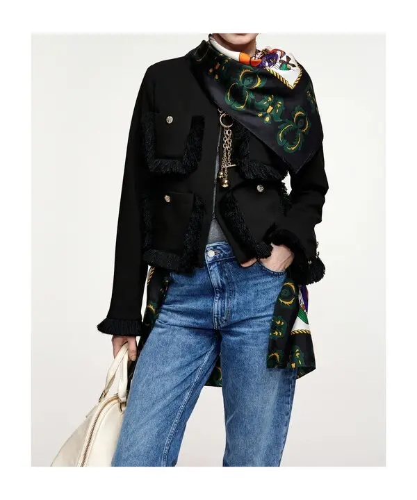 Essentiel Antwerp Kinetic Fringed Jacket
