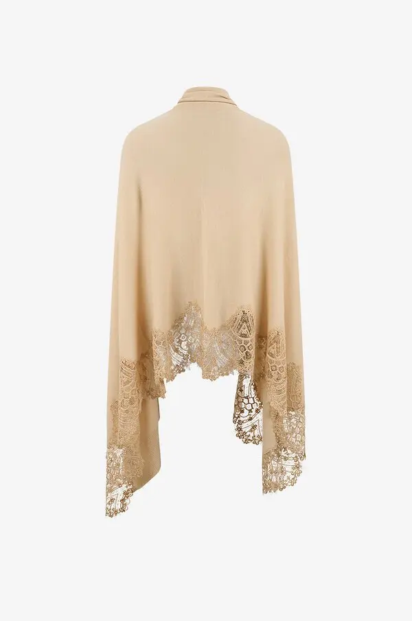 Ermanno Scervino Wool Lace Shawl