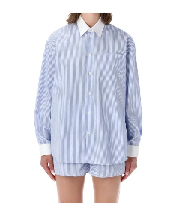 SPORTY  RICH Sporty Rich Oversized Striped Shirt