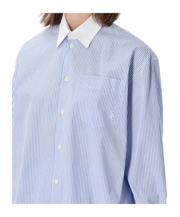 SPORTY  RICH Sporty Rich Oversized Striped Shirt