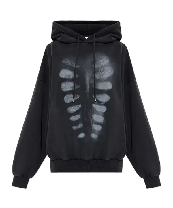 AVAVAV Skeleton Print Oversized Hoodie