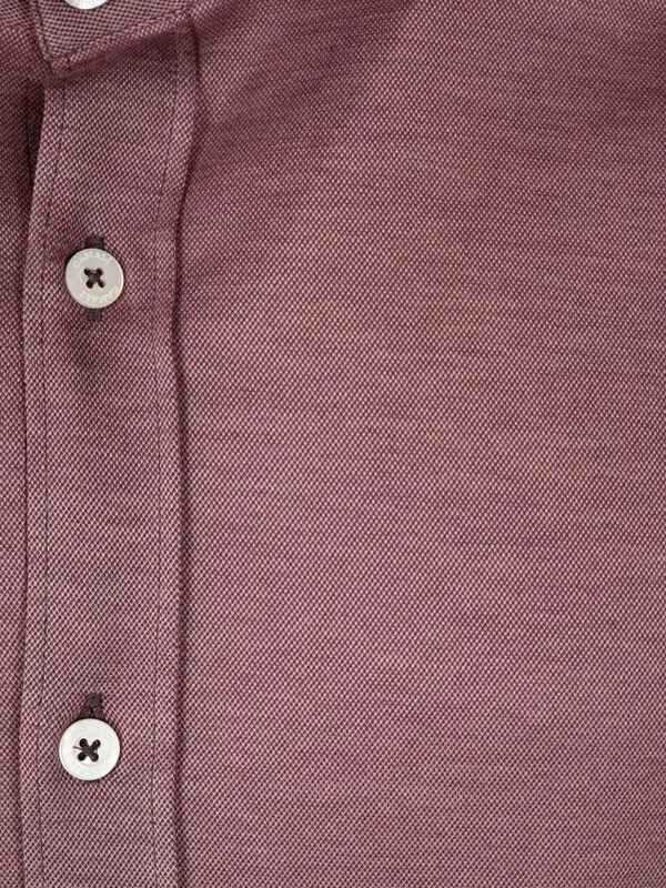 Canali Textured Long-sleeve Shirt