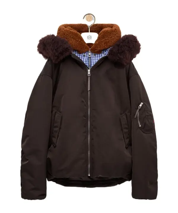 Loewe Zip-up Bomber Jacket - Brown