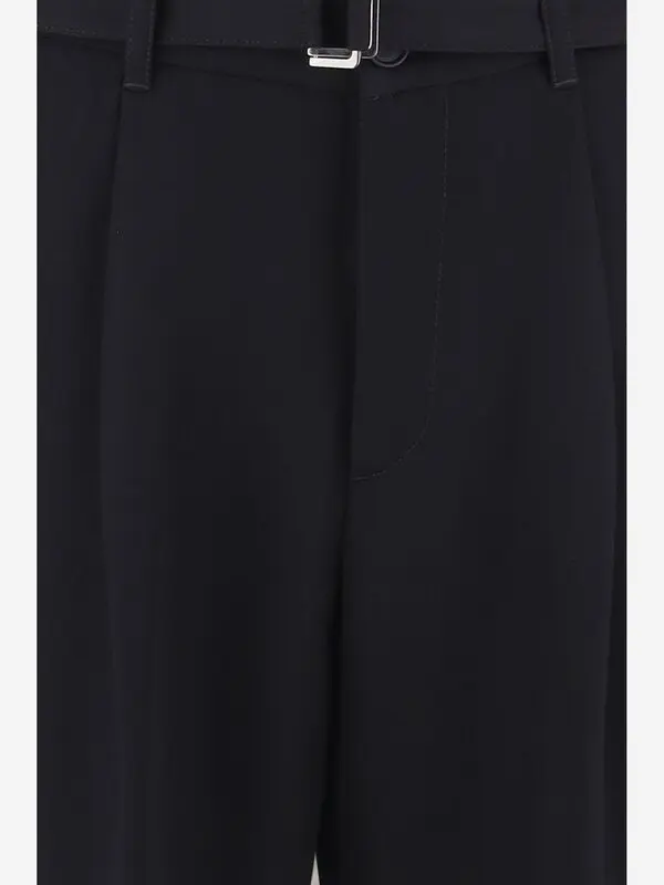 Just Cavalli Belted Straight-leg Pants