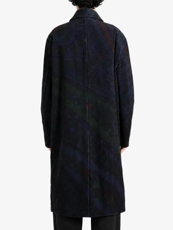 Dries Van Noten Long-sleeved Coat - Petrol