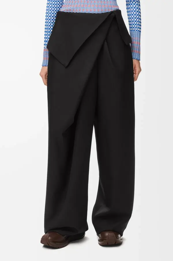 Loewe Draped Trousers In Wool