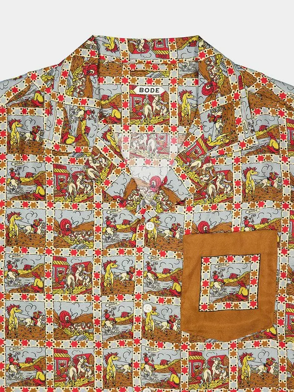 BODE Cowboy Comic Silk Shirt
