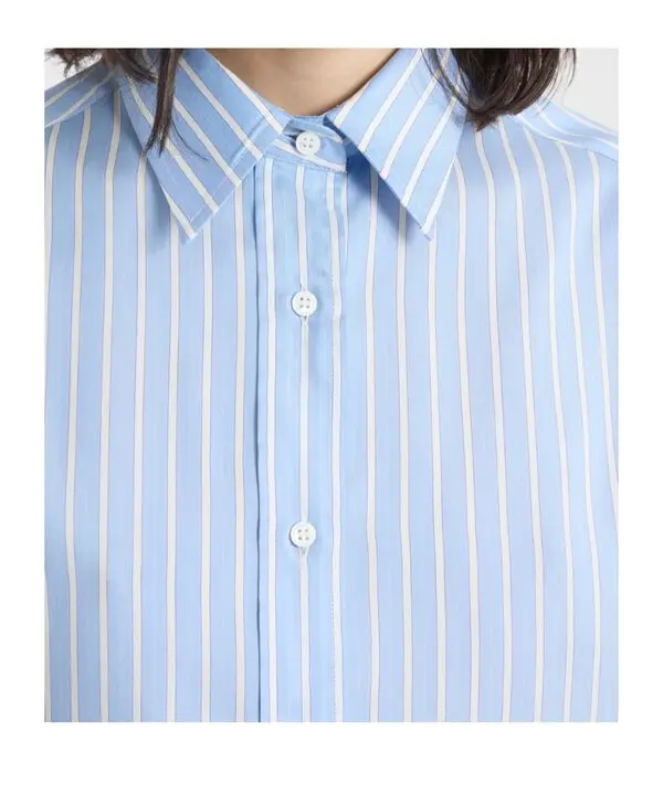 Ermanno Scervino Silk Shirt With A Masculine Striped Allure