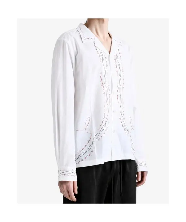 BODE Embroidered Long-sleeve Shirt
