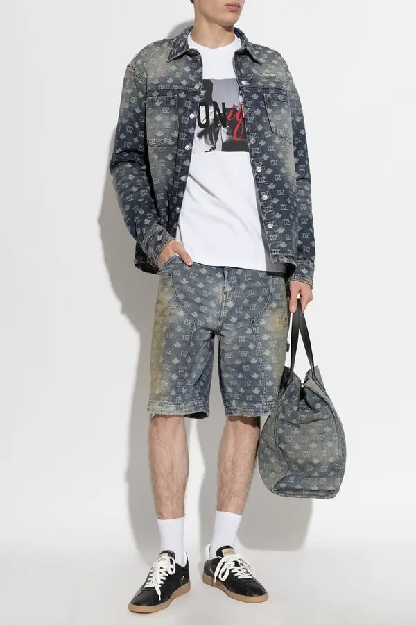 Dsquared2 Denim Shirt With Monogram