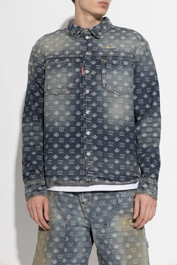 Dsquared2 Denim Shirt With Monogram