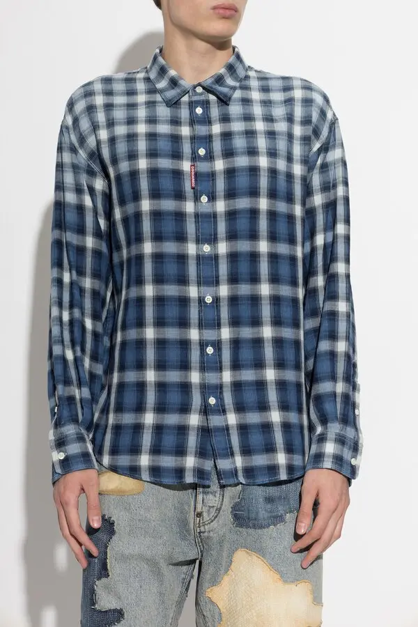 Dsquared2 Cotton Checked Shirt - Blue
