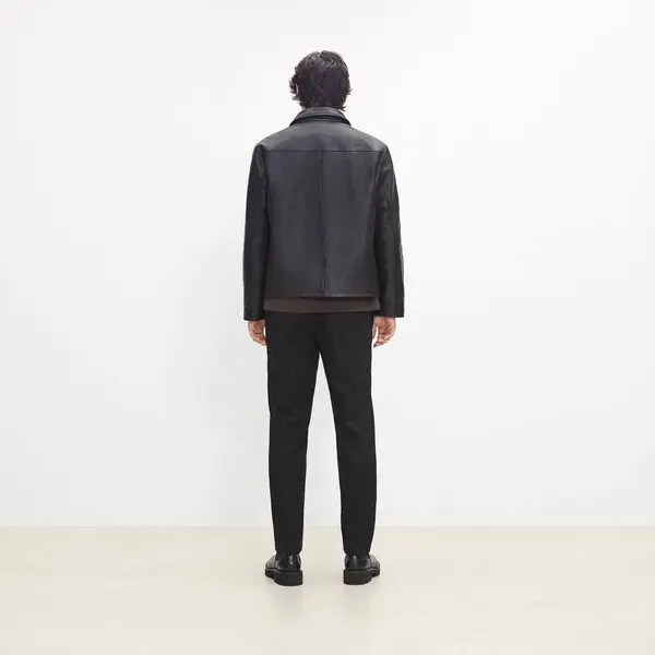 Theory City Jacket In Leather - Black