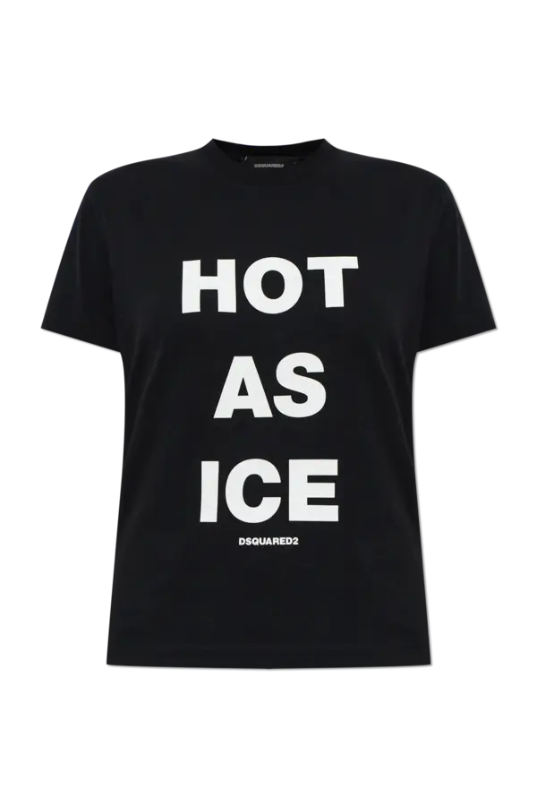 Dsquared2 Cotton T-shirt With Print - Black