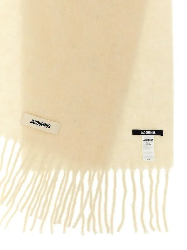 Jacquemus L'echarpe Carro' Scarf - White