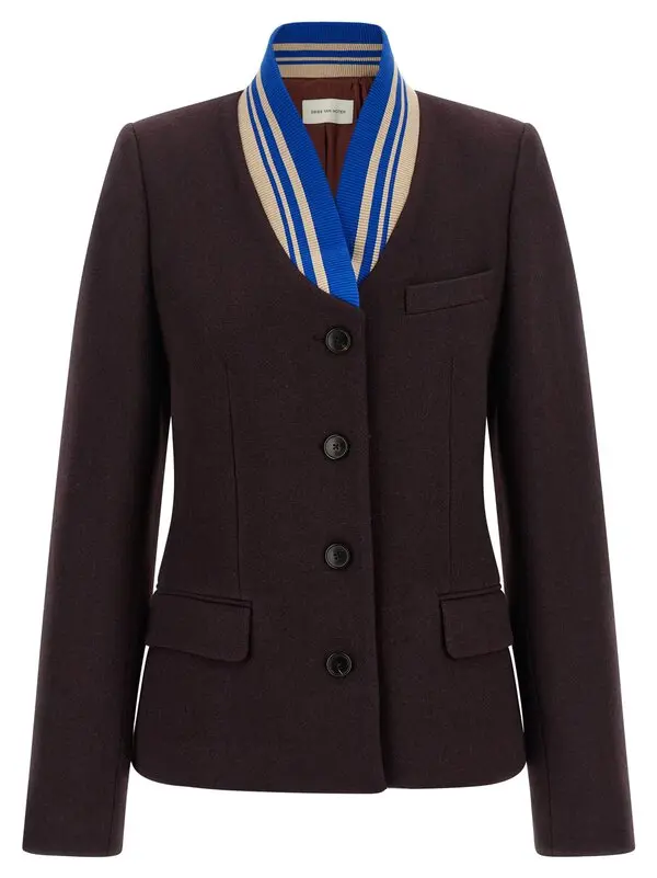 Dries Van Noten Britt' Blazer - Purple