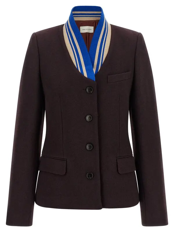 Dries Van Noten Britt' Blazer - Purple