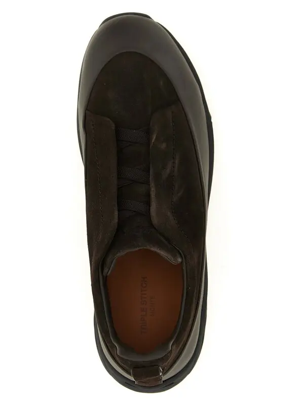 Zegna Triple Stitch™ Monte' Sneakers - Brown