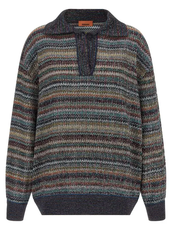 Missoni Lamé Yarn Polo Shirt - Multicolor