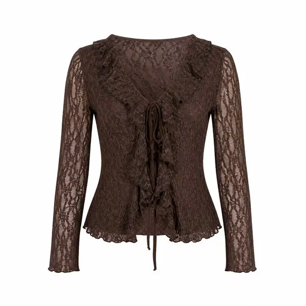 YUMI Ruffle Lace Top