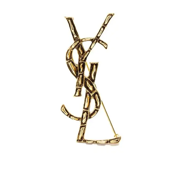 Saint Laurent Metallic Brooches & Pins - Silver