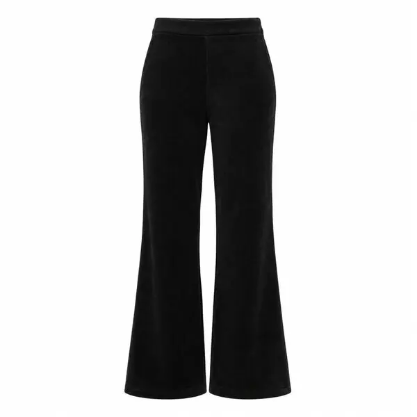 TRAFFIC PEOPLE Corrie's Bravado Velvet Cord Bouvier Wide Leg Trousers - Black