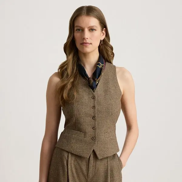 Ralph Lauren Glen Plaid Wool Twill Vest