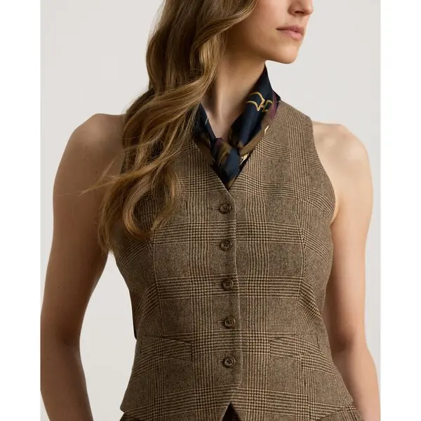 Ralph Lauren Glen Plaid Wool Twill Vest