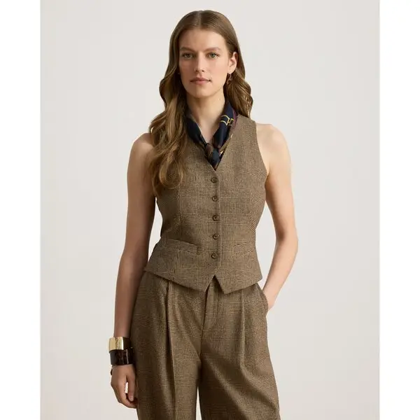 Ralph Lauren Glen Plaid Wool Twill Vest