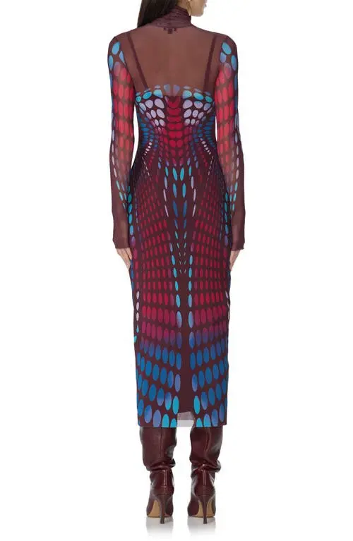 AFRM Shailene Turtleneck Midi Dress - Ruby Dots