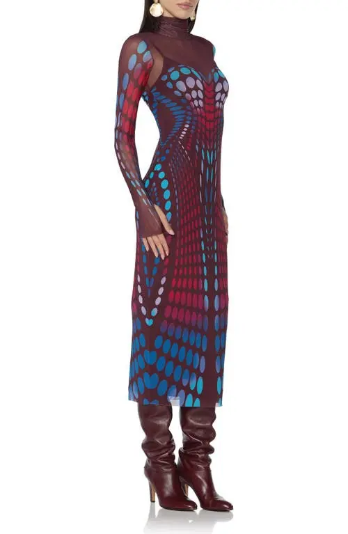 AFRM Shailene Turtleneck Midi Dress - Ruby Dots