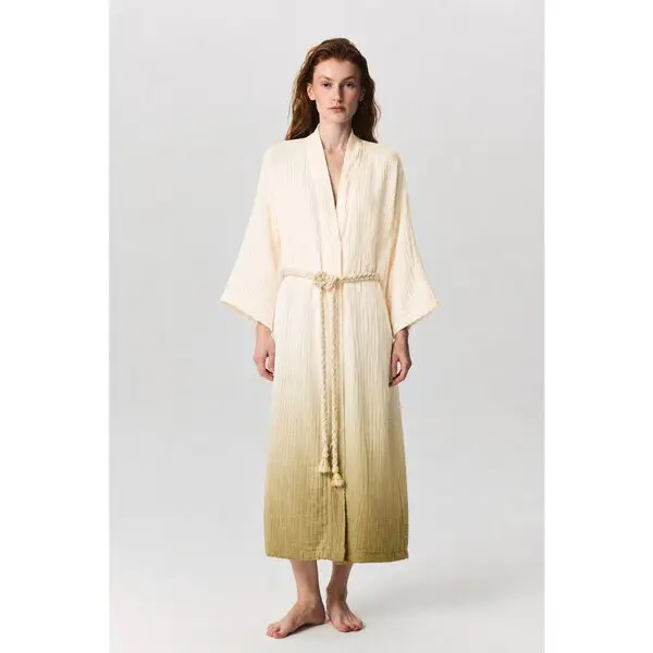 BULDAN'S Degrade Muslin Bathrobe - Green