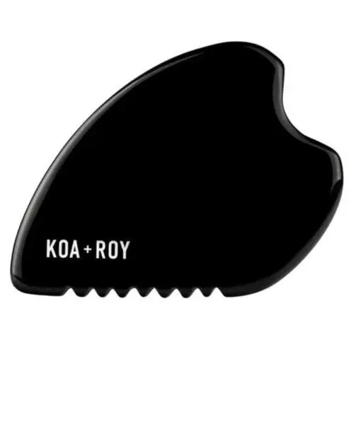 KOA+ROY Large Black Obsidian Body Gua Sha Tool - None