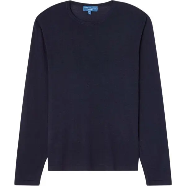 Robert Talbott Lawrence Wool Silk Fine Gauge Jersey Long Sleeve Tee