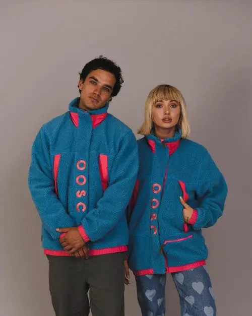 OOSC Fleece Jacket - Blue/pink