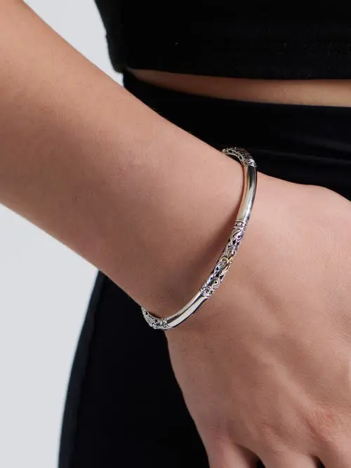 DEVATA Filigree Bangle Slide-on Bracelet