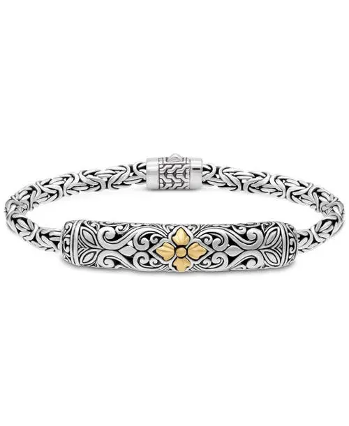 DEVATA Maple Leaf On Filigree With Borobudur Chain Bracelet