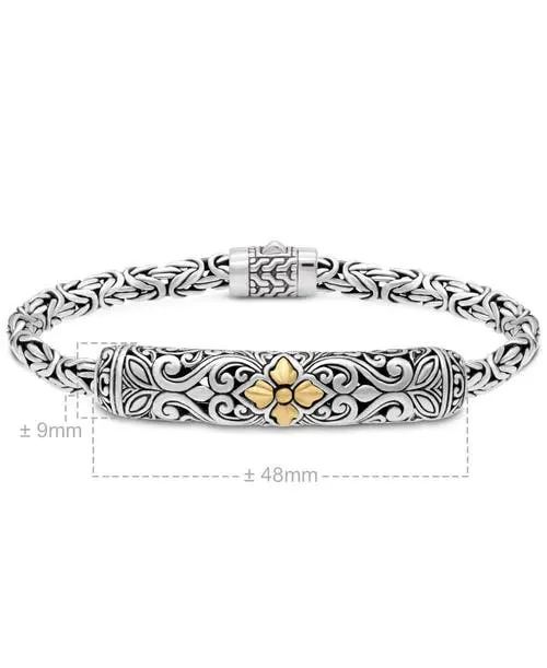DEVATA Maple Leaf On Filigree With Borobudur Chain Bracelet