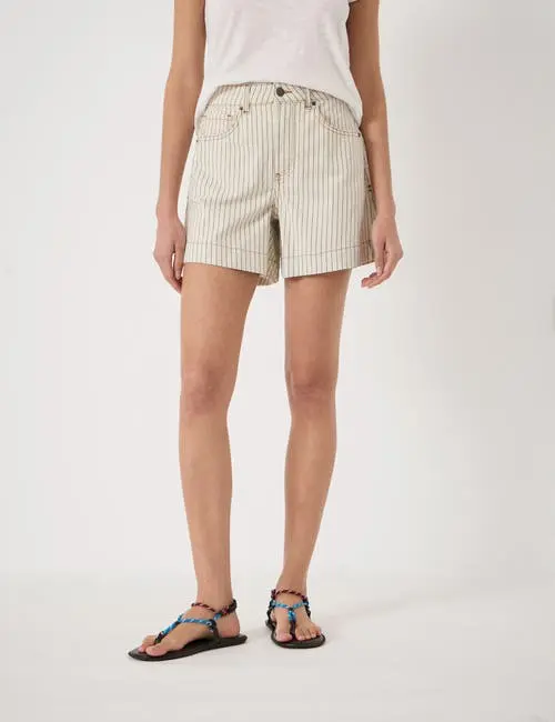 HUSH Essential Stripe Denim Stretch Shorts