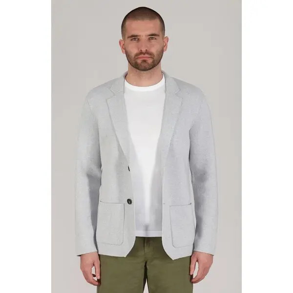 PAUL JAMES Midweight Cotton Deconstructed Blazer - Lightgrey