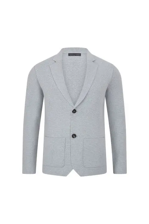 PAUL JAMES Midweight Cotton Deconstructed Blazer - Lightgrey